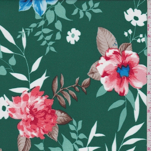 Kelly Multi Tossed Floral Crepe Georgette Fabric – Fashion Fabrics Club