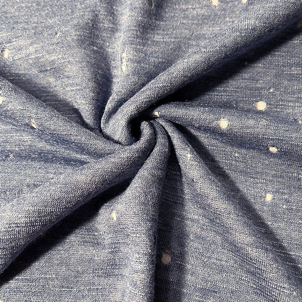Heather Indigo Blue Distress Cut Jersey Knit Fabric – Fashion Fabrics Club