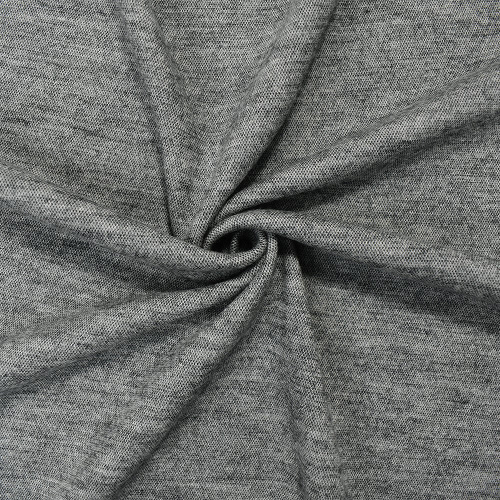 Gray Wool Poly Spandex Stretch Heather Double Knit Fabric – Fashion ...